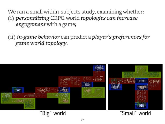 Examining Game World Topology Personalization | PPT