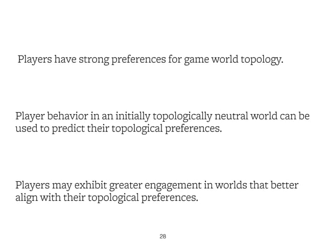 Examining Game World Topology Personalization | PPT