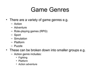 Game genres | PPT