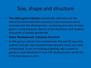 Game industry | PPTX | Video Game Genres | Video Gaming