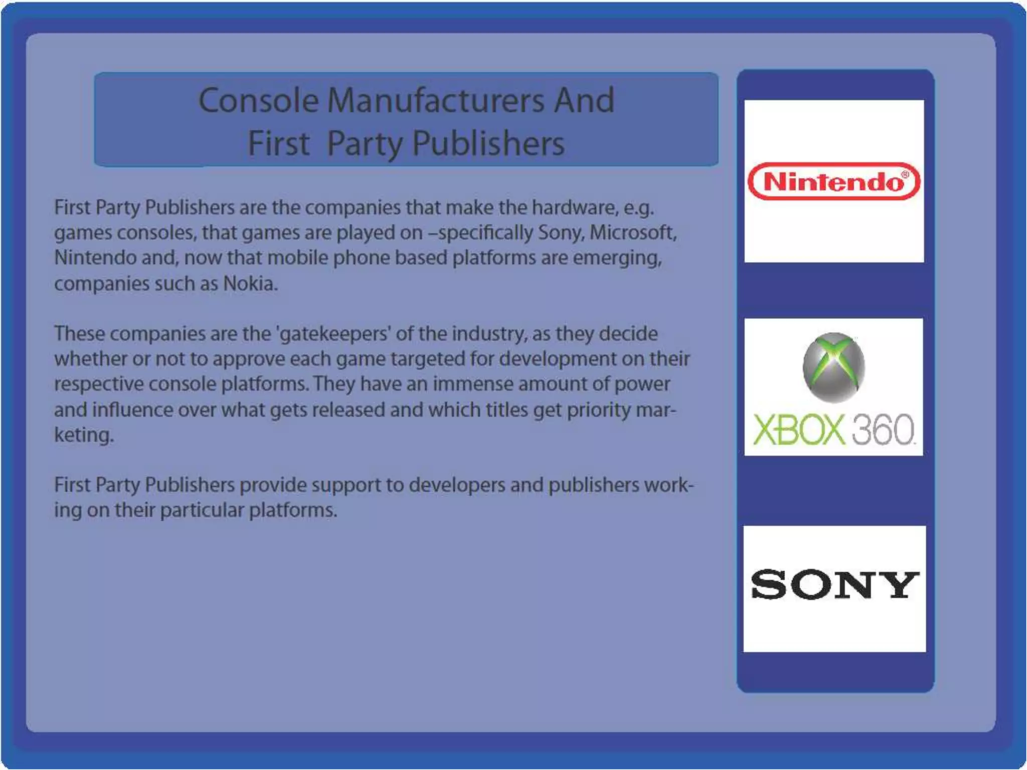 Game industry presentation | PPTX