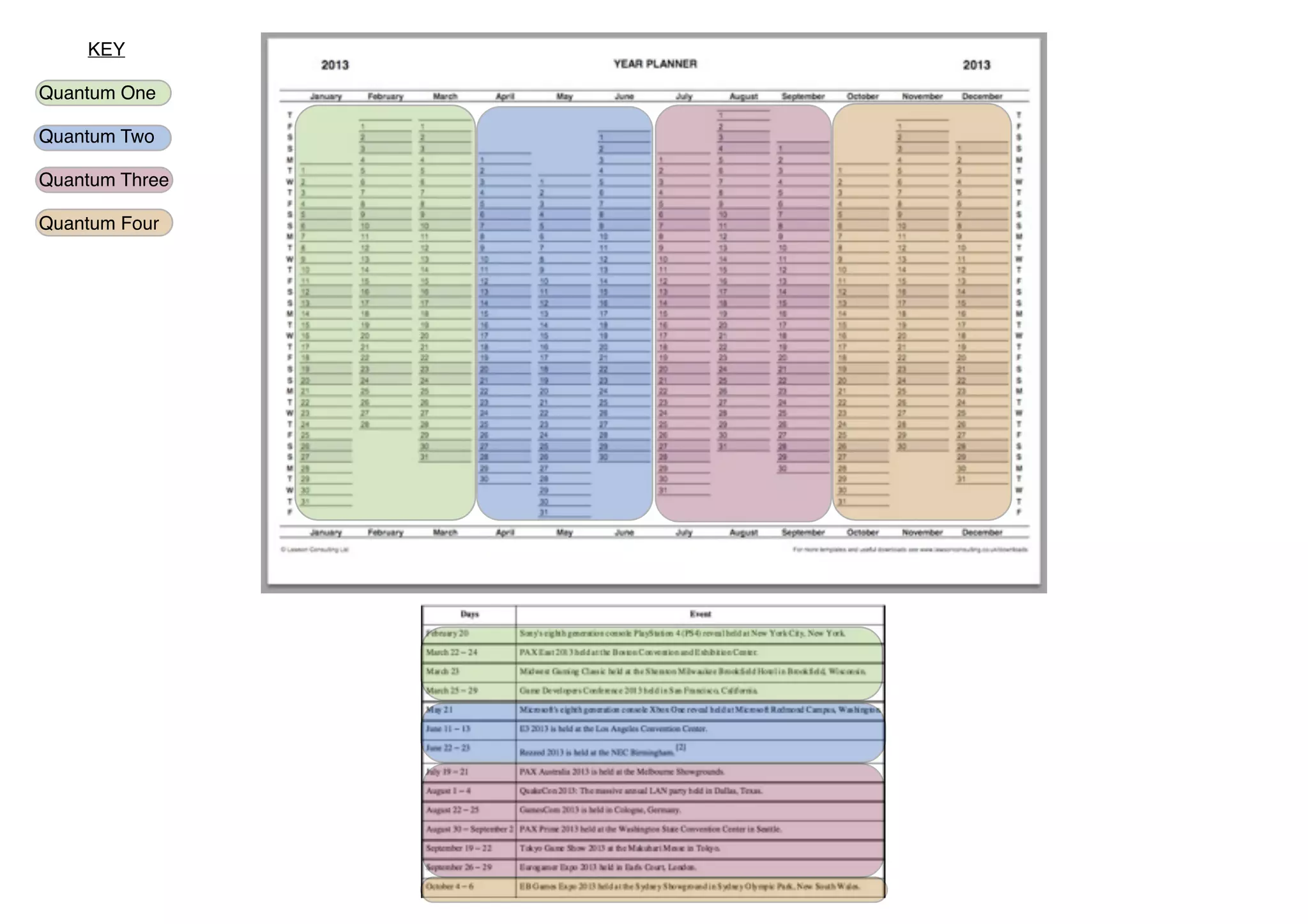 Gaming calendar | PDF