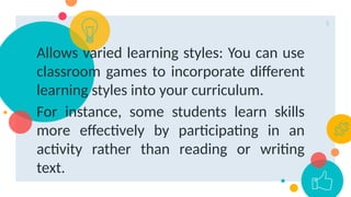 Game in the Classroom powerpoint presentation. | PPTX | Educational ...