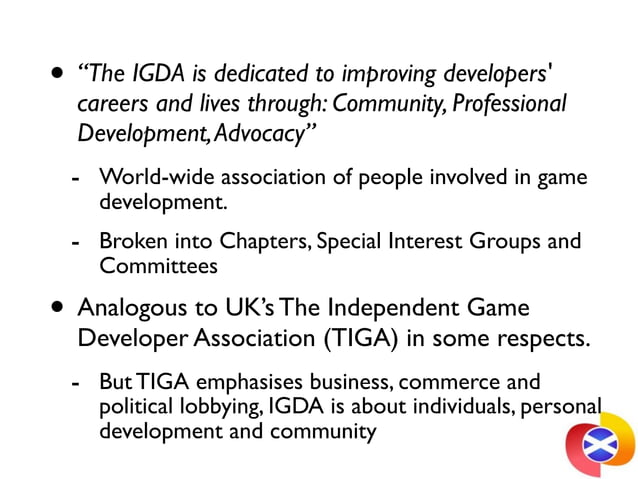 The International Game Developers Association | PPT