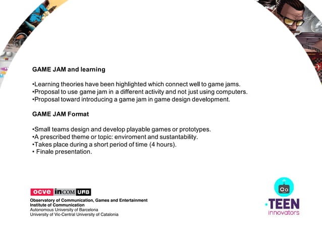 Happy jamming! the potential of Game Jams | PDF