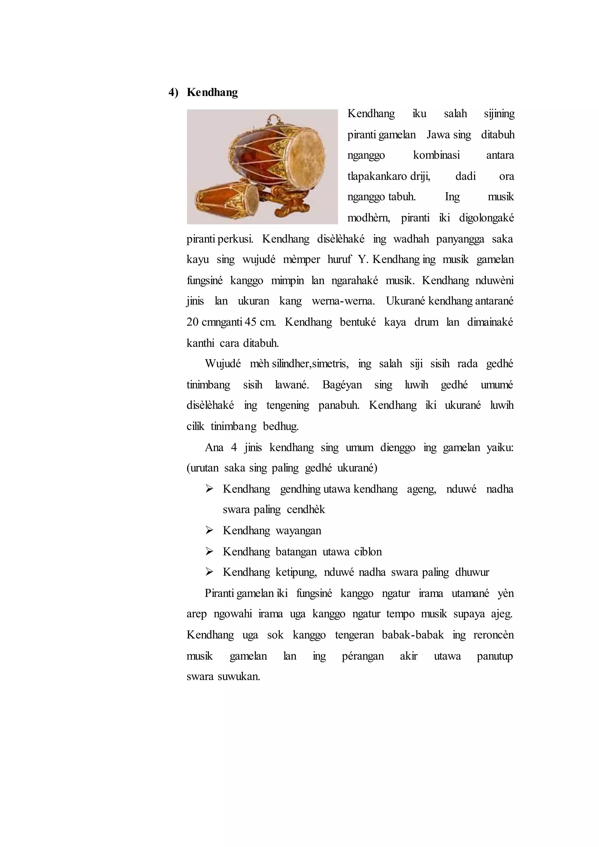 gamelan dan busana adat jawa (bahasa jawa) | DOCX