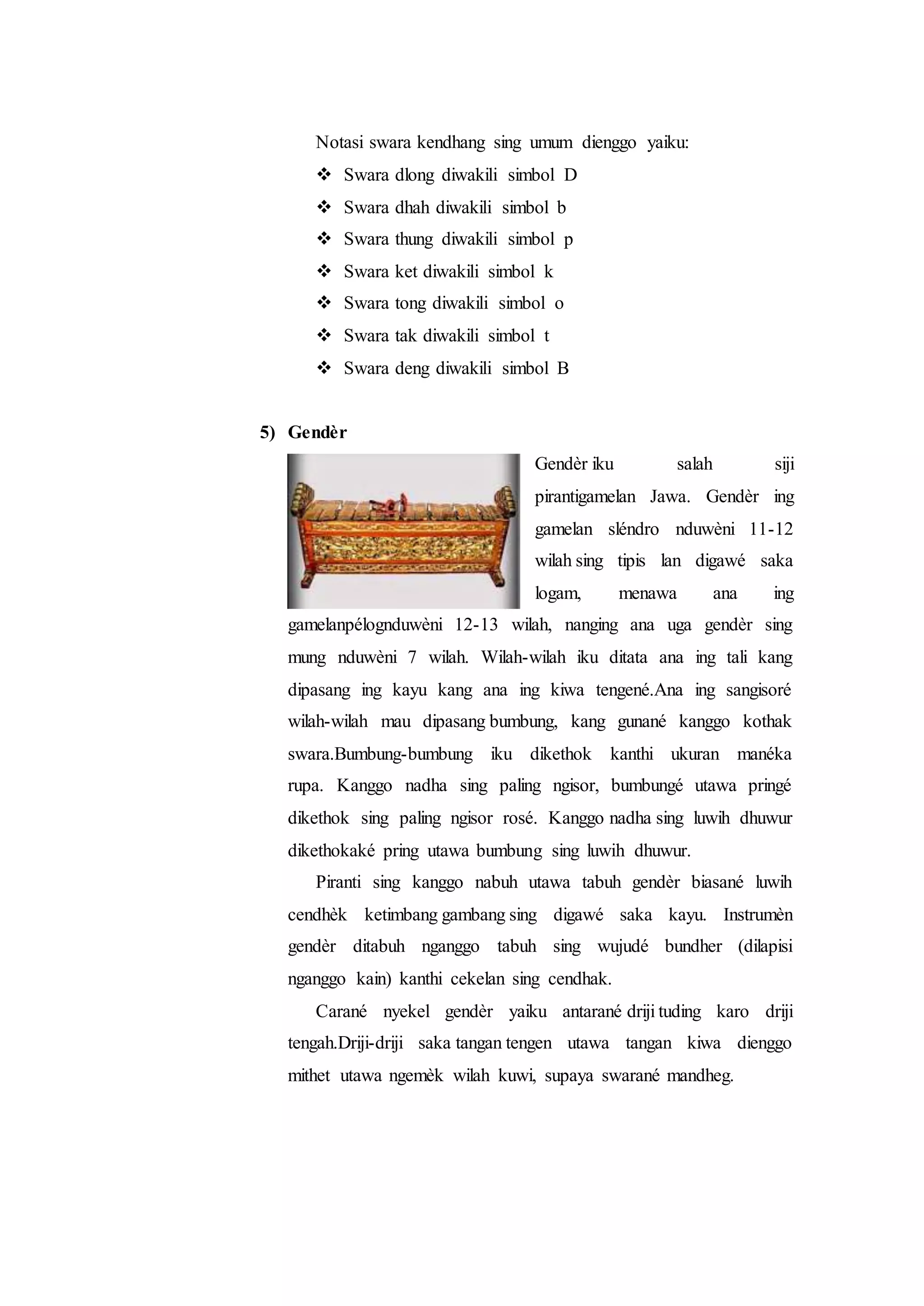 gamelan dan busana adat jawa (bahasa jawa) | DOCX