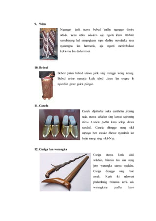 gamelan dan busana adat jawa (bahasa jawa) | DOCX