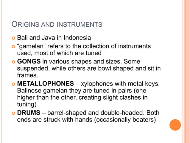Gamelan | PPTX | Music | Entertainment