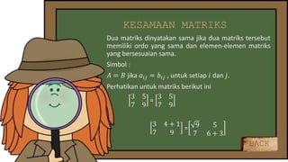 GAME MATRIKS KELAS 11 SMA | PPT