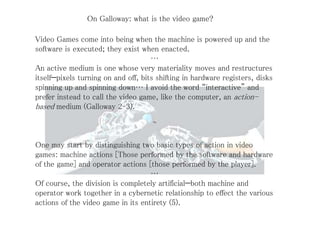 Narratology of Games (Guest Lecture, ENG 798: Narrative Analysis) | PPTX