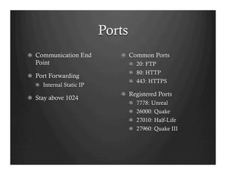 Introduction to Game Network Programming | PPT