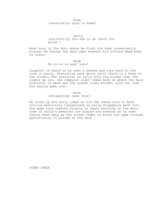 Game over script word | DOCX