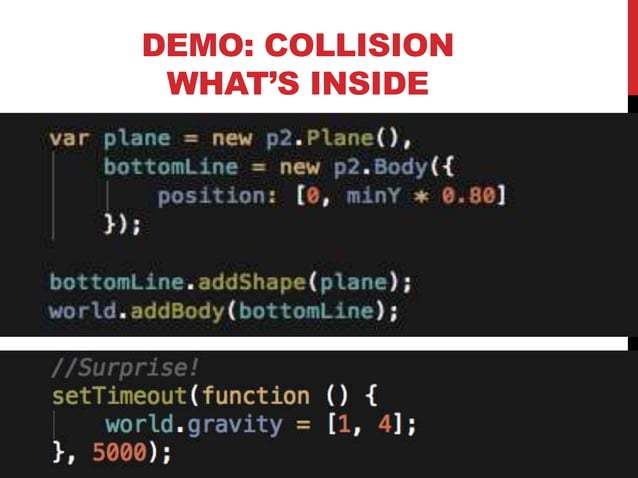 Game physics in JavaScript | PPTX | Physics | Science