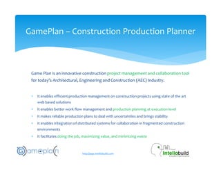 Game plan – construction project management in cloud | PPT