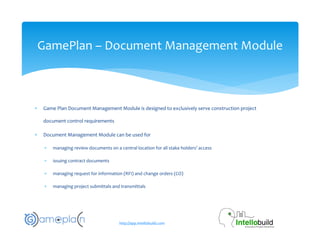 Game plan – construction project management in cloud | PDF