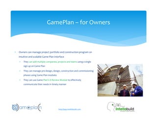 Game plan – construction project management in cloud | PPT