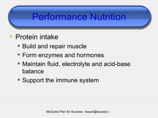 Game Plan for Success Nutrition | PPT