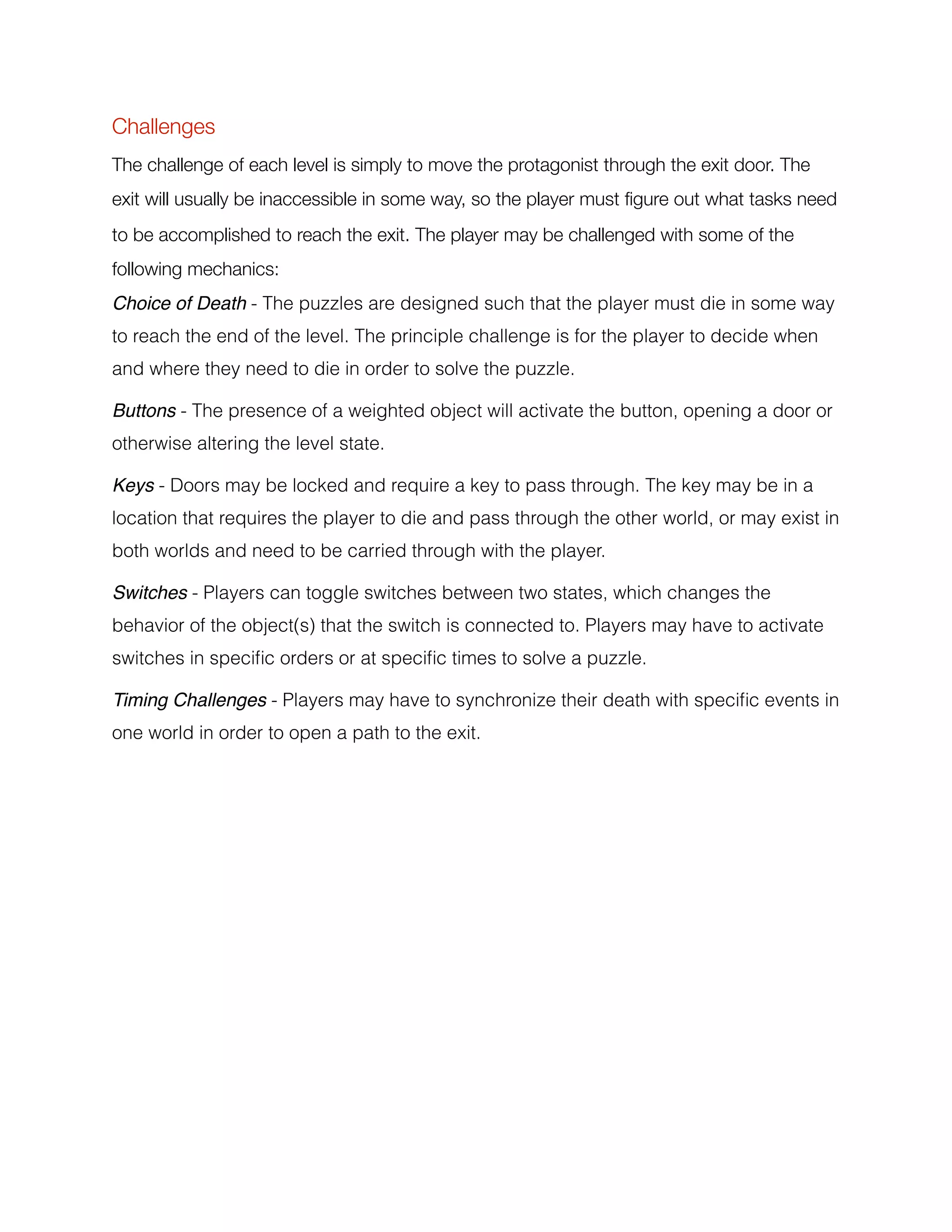 Gameplay specificationfinal | PDF