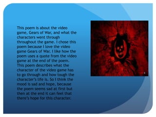 Game poem chris bussey | PPTX