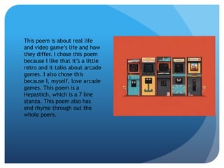 Game poem chris bussey | PPTX | Simulation Video Games | Video Game Genres