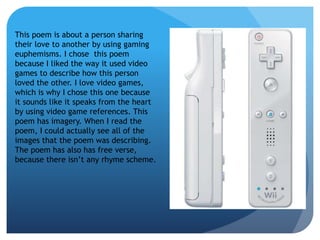 Game poem chris bussey | PPTX | Simulation Video Games | Video Game Genres