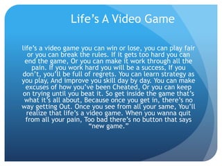Game poem chris bussey | PPTX