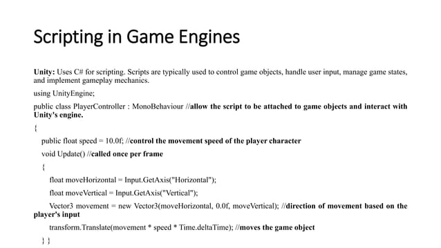 Game Programming Module for Sprite, Scripting | PPTX