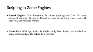 Game Programming Module for Sprite, Scripting | PPTX