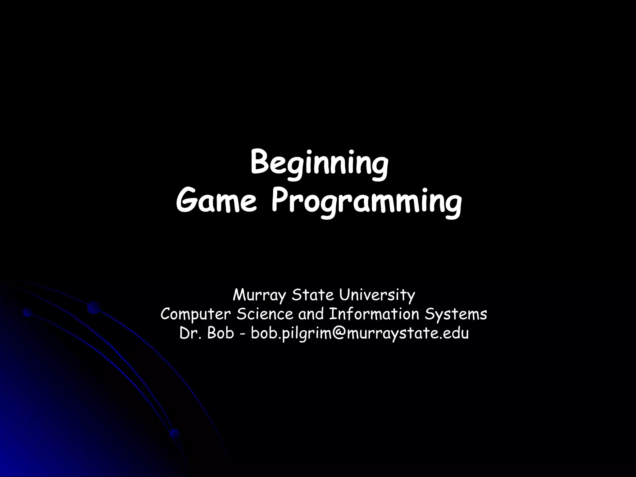 Game Programming Workshop Ppt