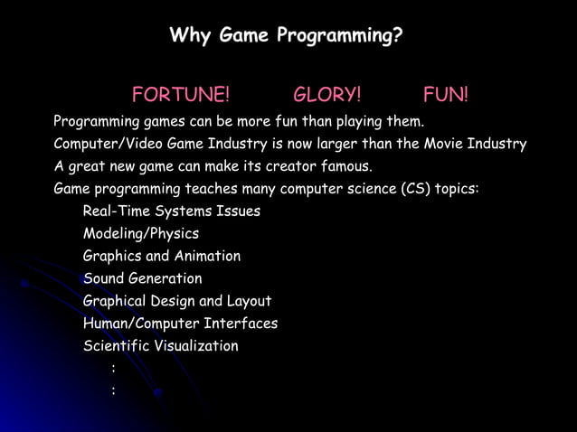 Game programming workshop | PPT