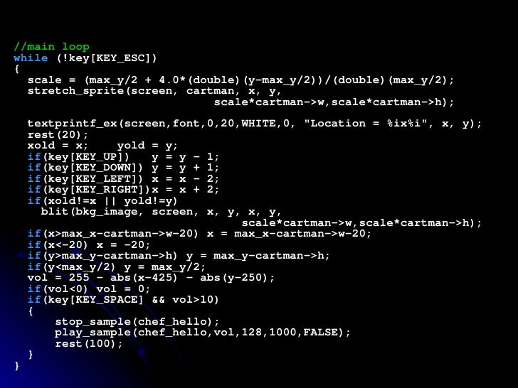 Game programming workshop