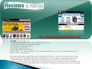 Game rental | PPT