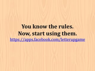 Letter UP Game Rules | PDF
