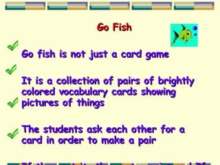 Gamies in Speaking and Listening Class | PPT