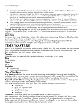 Games thiagi | PDF