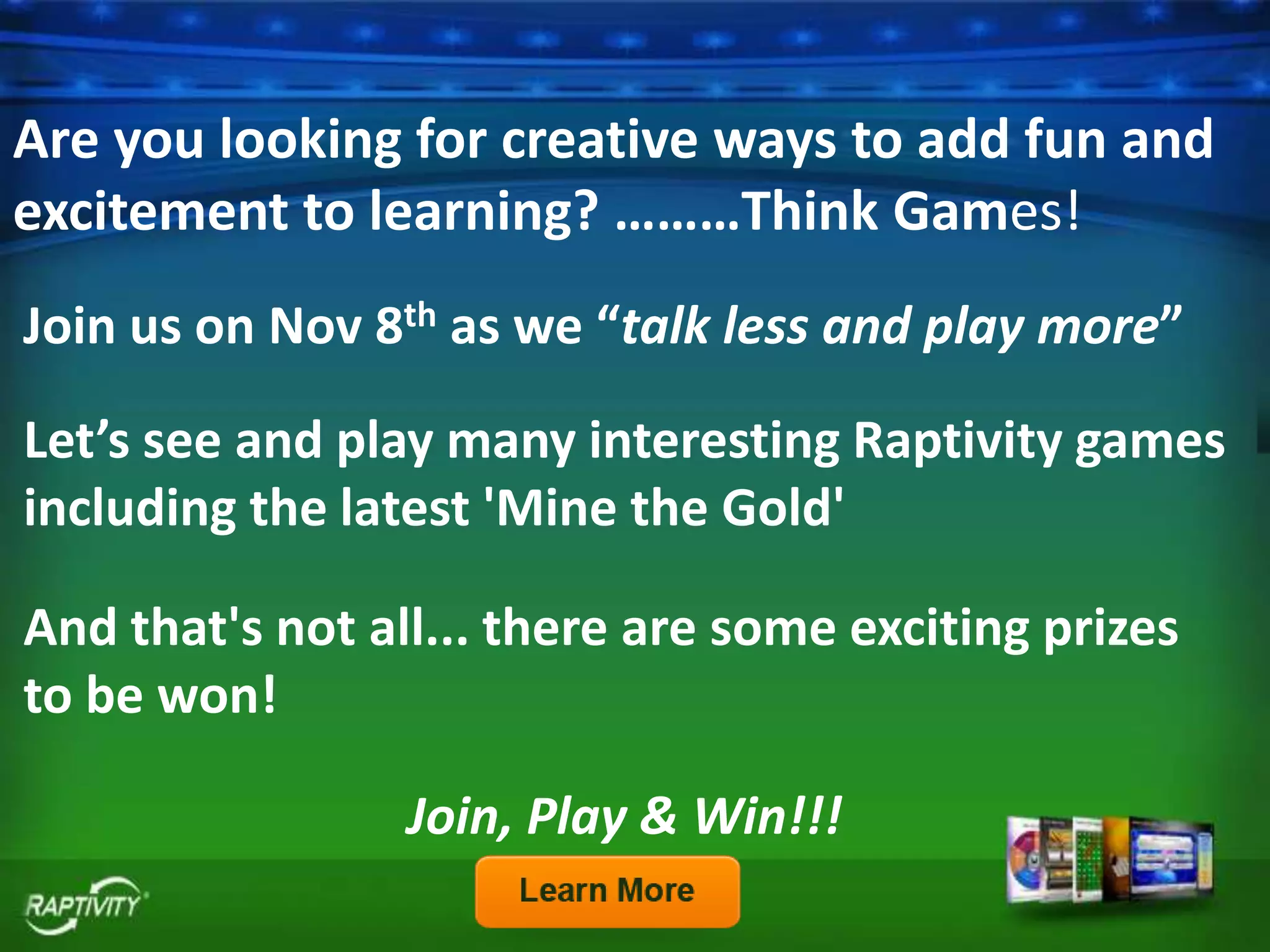 Games webinar-teaser-ppt | PPTX
