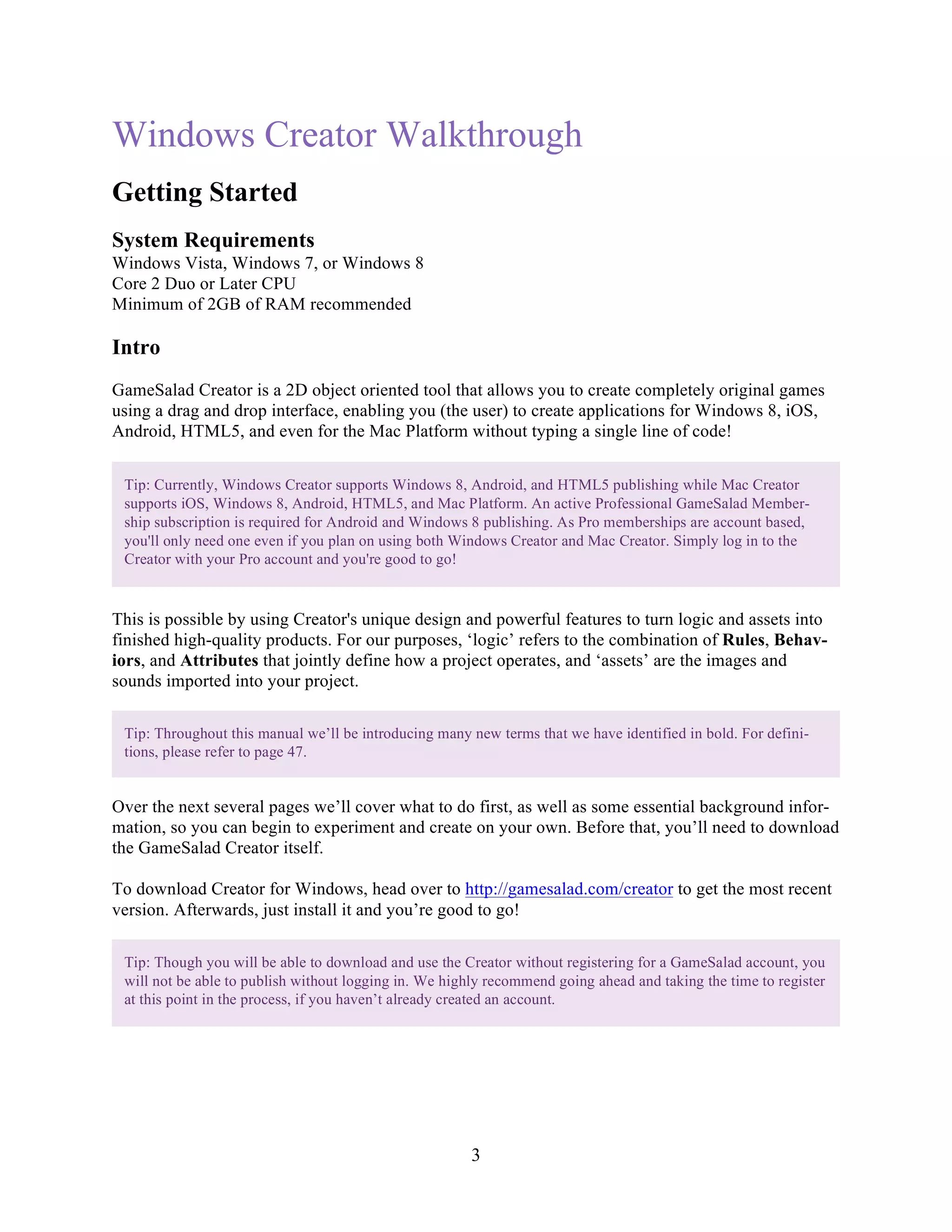 Game salad creator for windows manual 2012 11-01 | PDF