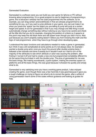Gamesalad evaluation | PDF