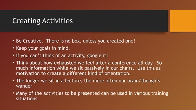 Engaging Students During Orientation: Games People Play | PPT