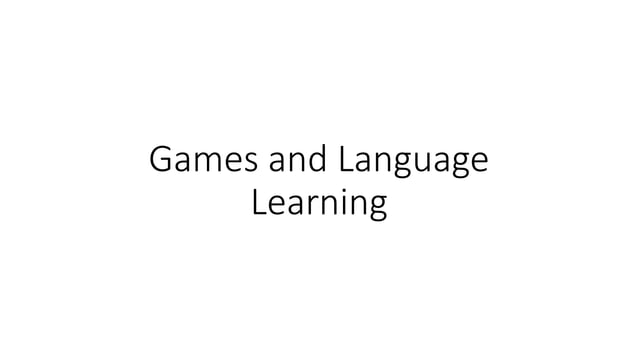 Games and Language Learning.pptx | Educational Video Games | Video Game Genres