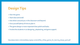 Educators as Game Designers Workshop - 3 | PPT