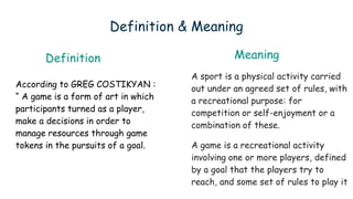 Games and sports | PPTX