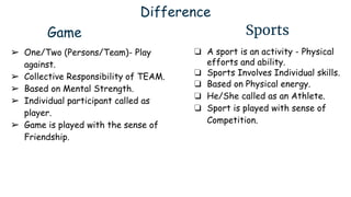 Games and sports | PPTX