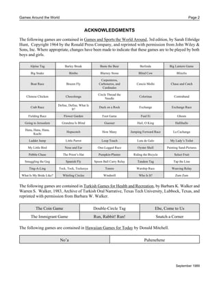 Games around the world | PDF