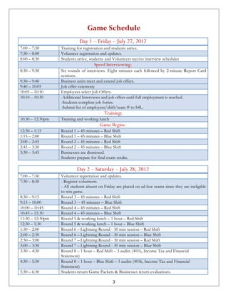 Game schedule | PDF