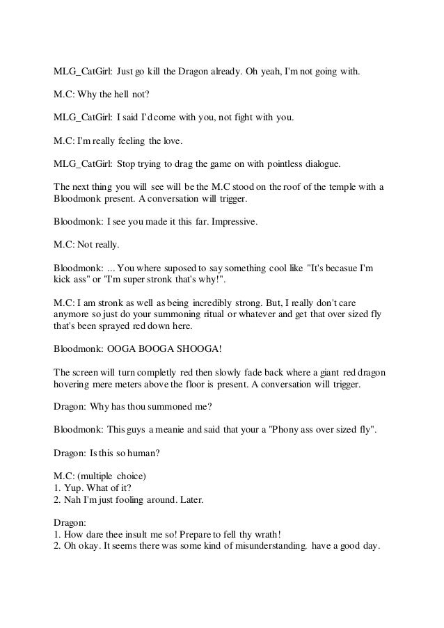 Game script/Character Script