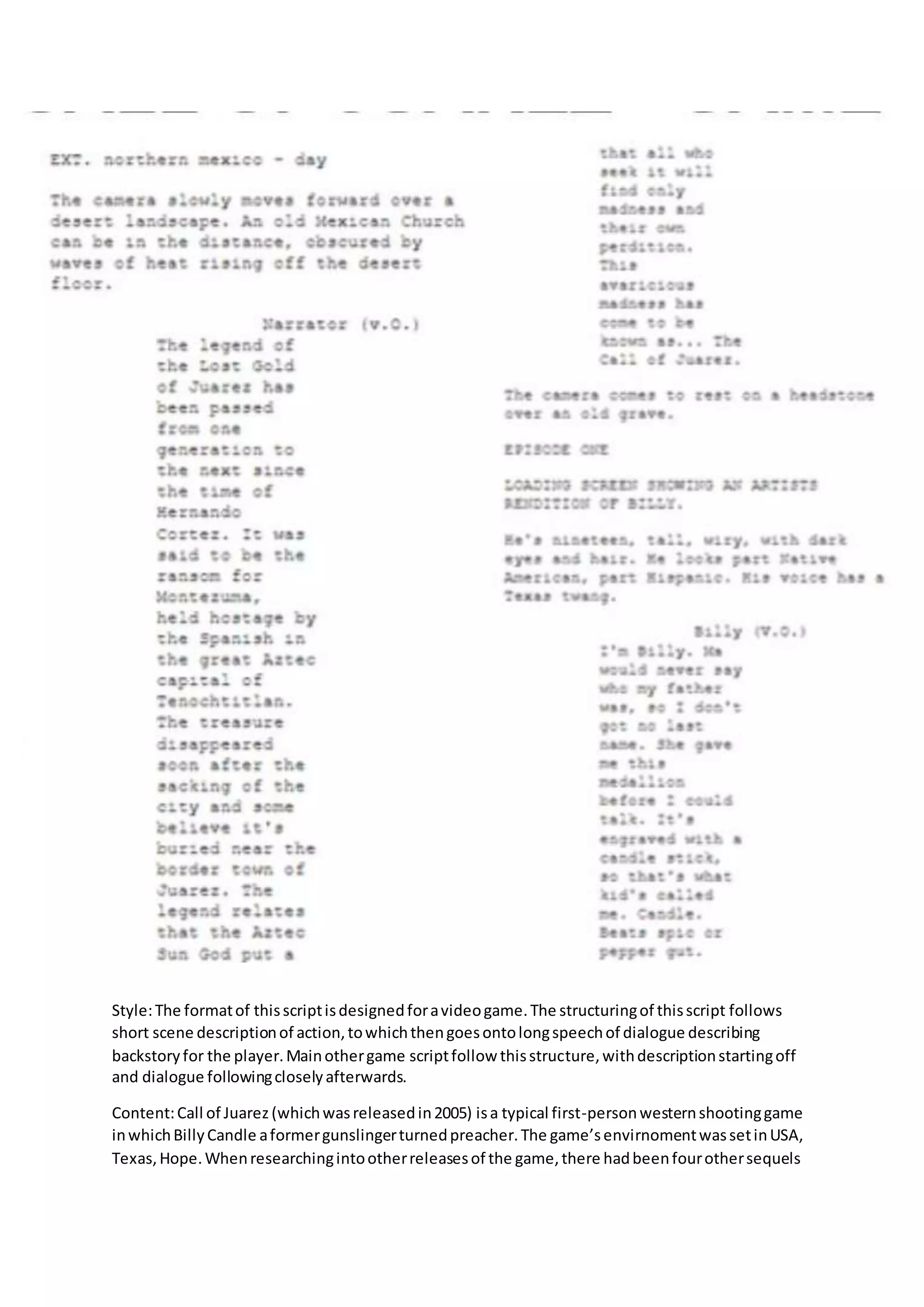Game script analysis | PDF