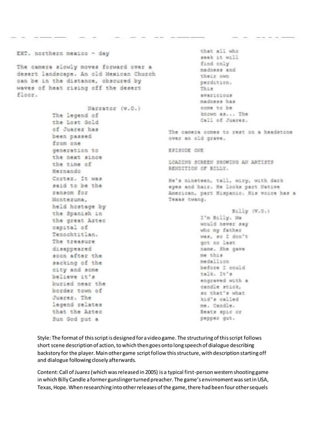 Game script analysis | PDF