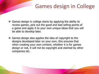 Games design | PPT